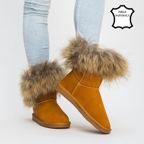 Cizme tip UGG Piele Naturala ️ Colorate Imblanite