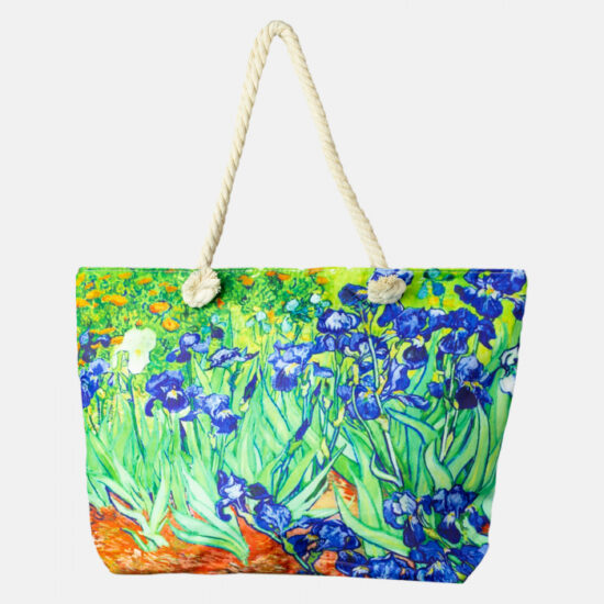 Geanta de plaja din material textil, cu imprimeu dupa o pictura cu o ...